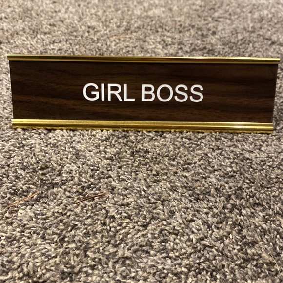 Office | Girl Boss Desk Sign | Poshmark